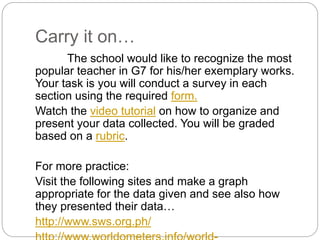 Organizing and presenting data | PPTX