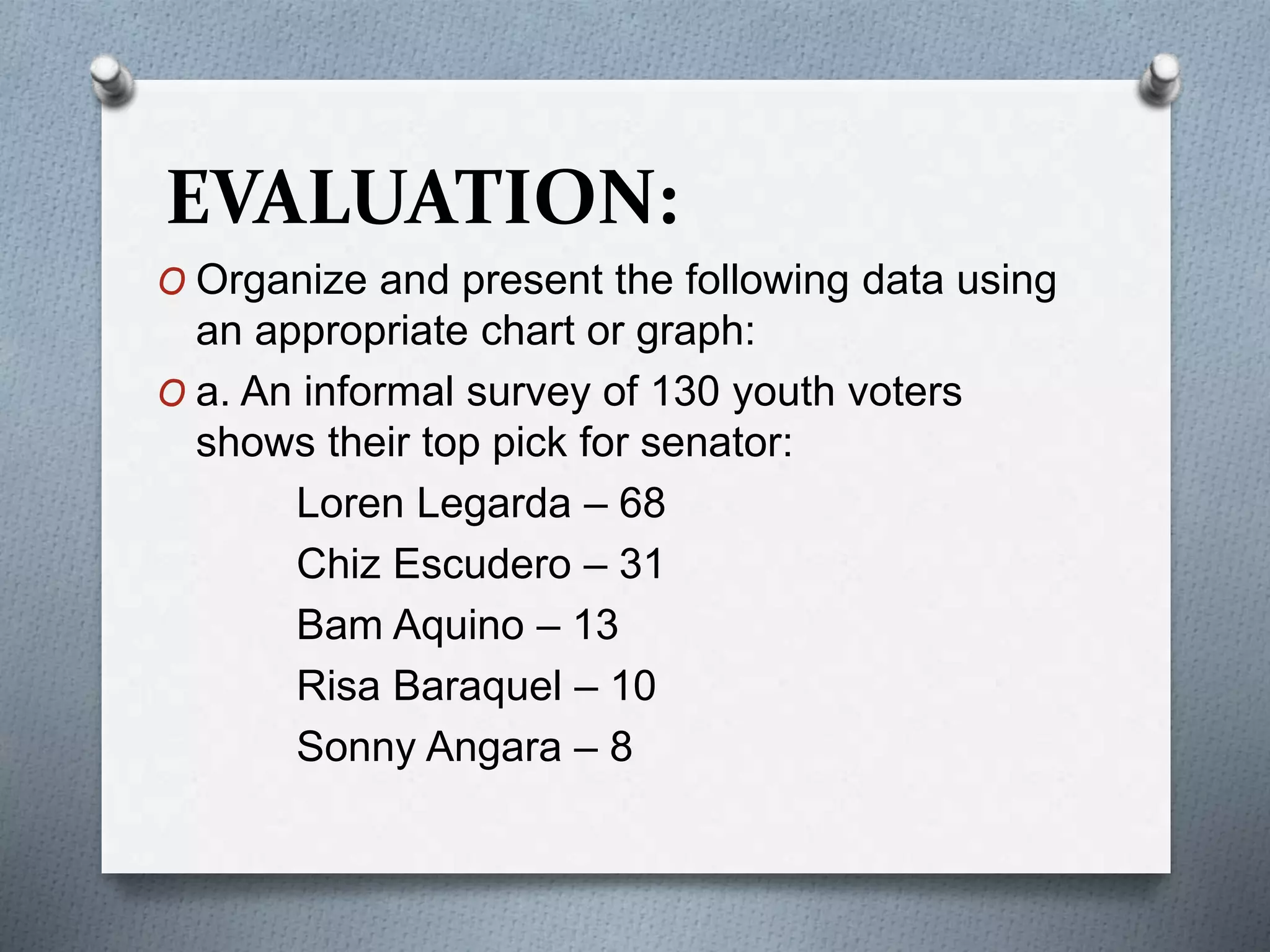 Organizing and presenting data | PPTX