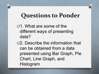 Organizing and presenting data | PPTX