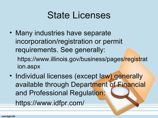 Organizing an illinois business entity | PPT