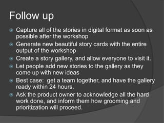 How to Organize a User Story Writing Workshop | PPTX