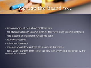 Organizing board work | PPT