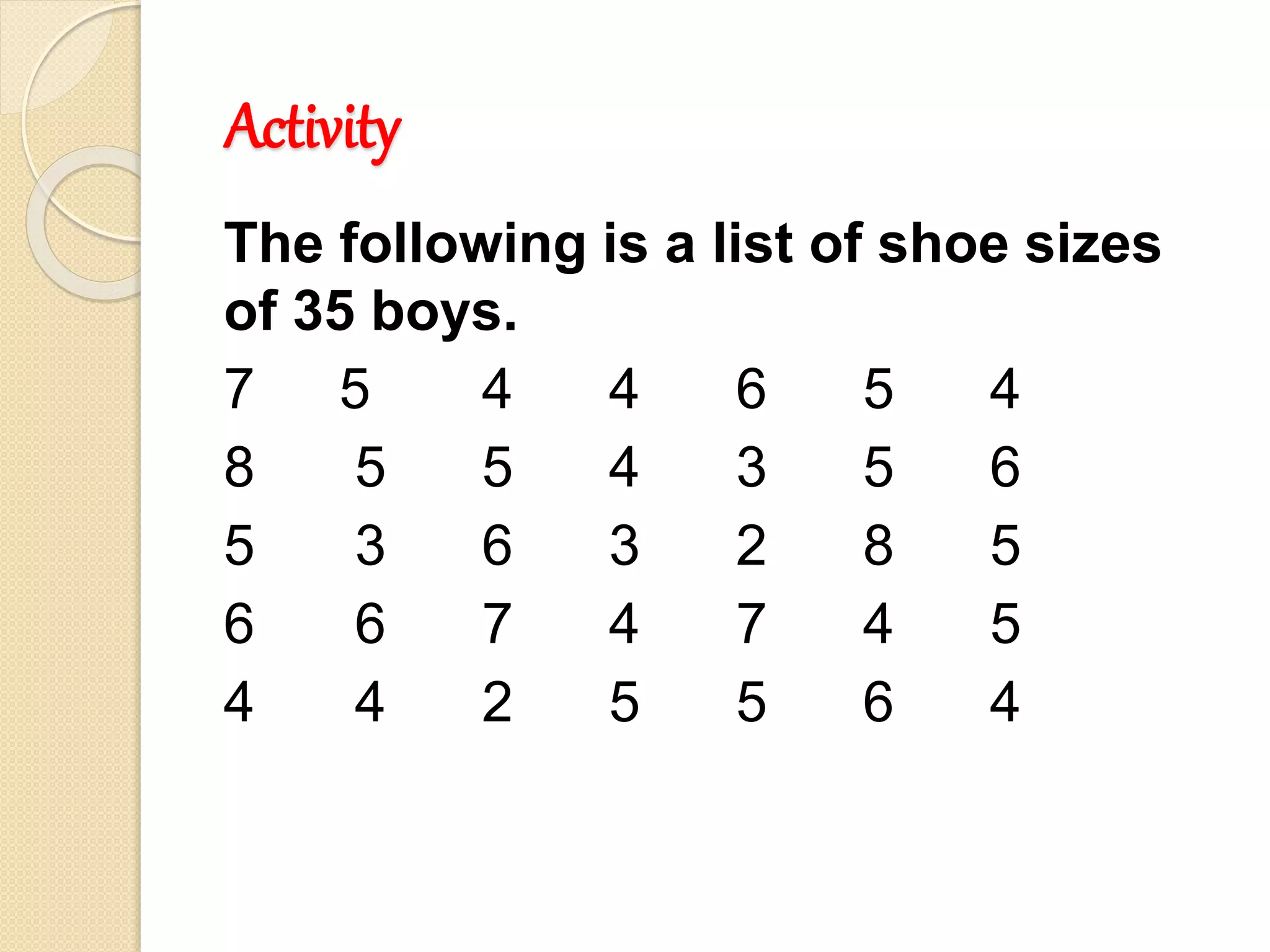 Organizing data using frequency distribution | PPTX