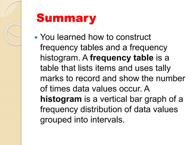 Organizing data using frequency distribution | PPTX