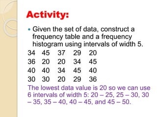 Organizing data using frequency distribution | PPT