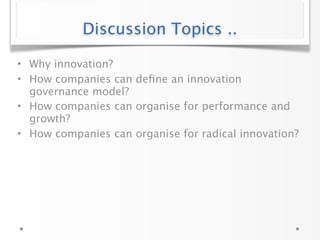 Organizing for innovation | PPT