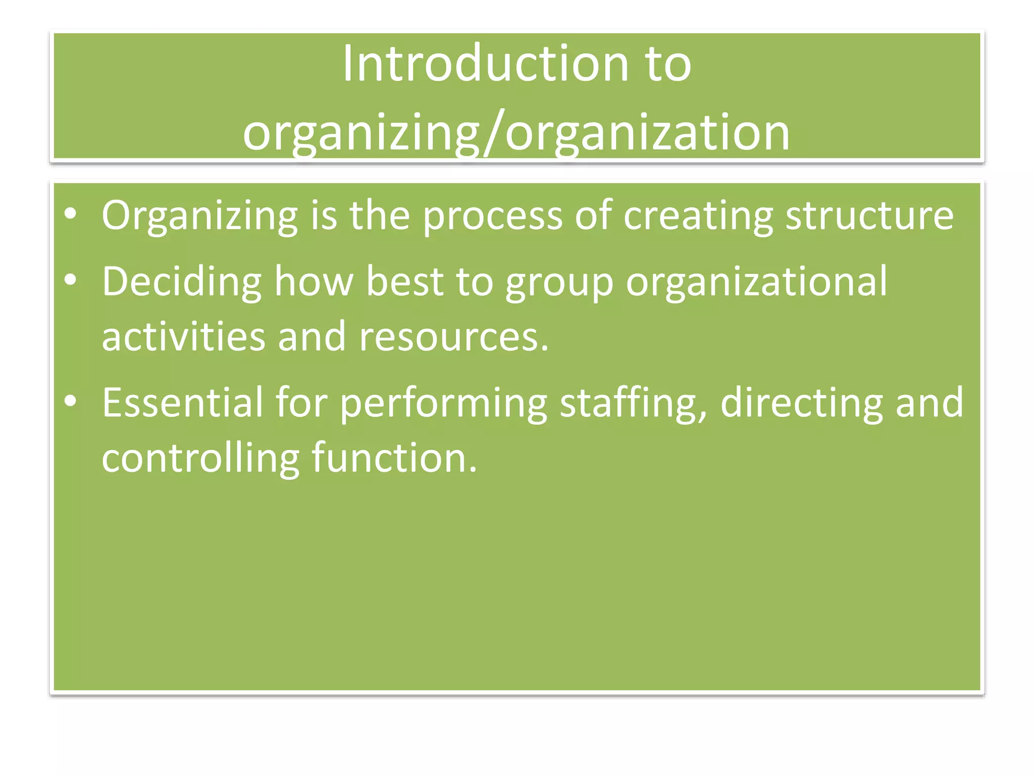 Organizing function of management | PPTX