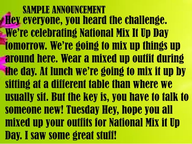 Organizing information from secondary sources writing an announcement.pptx