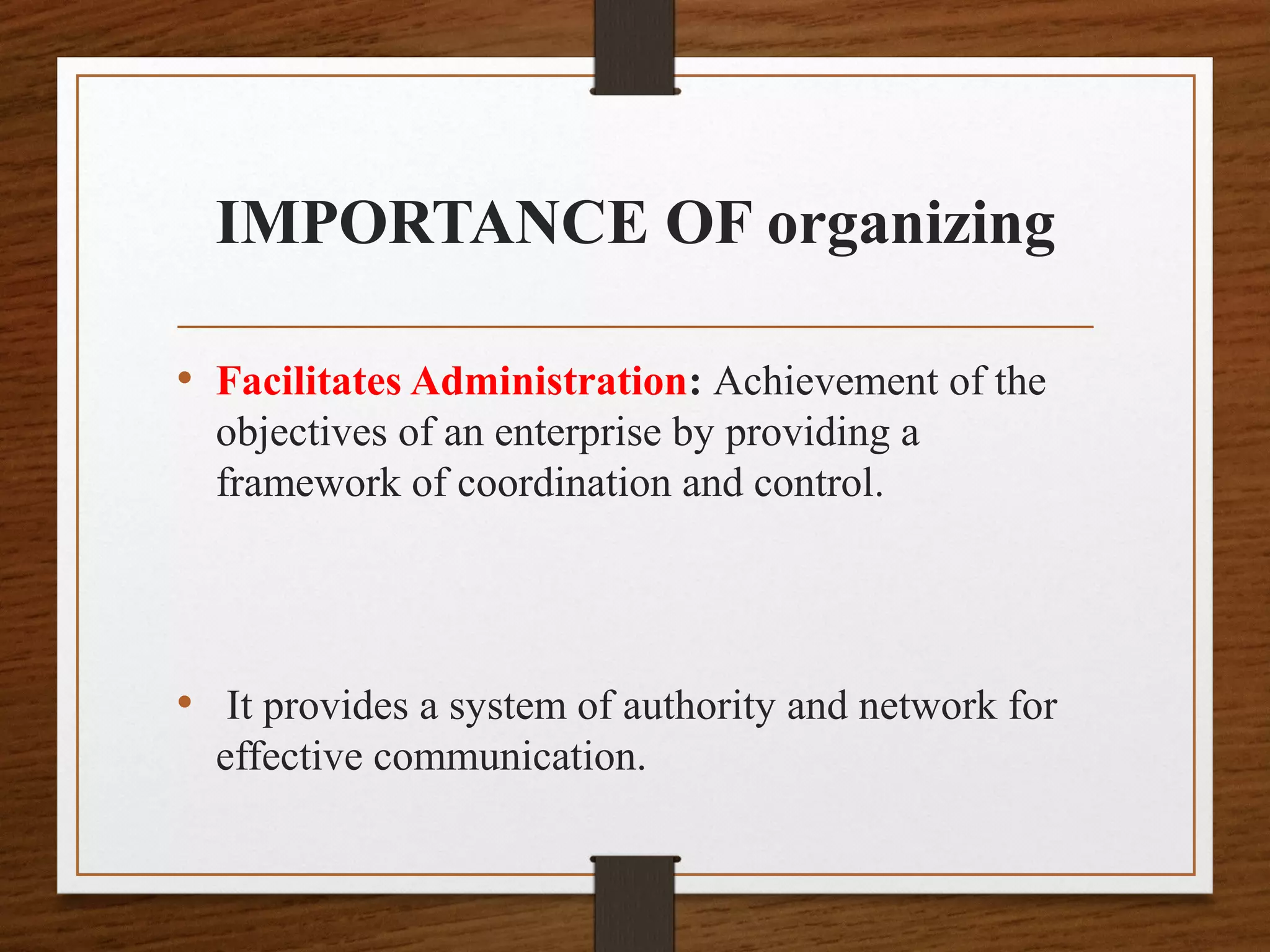 Organizing in management | PPT