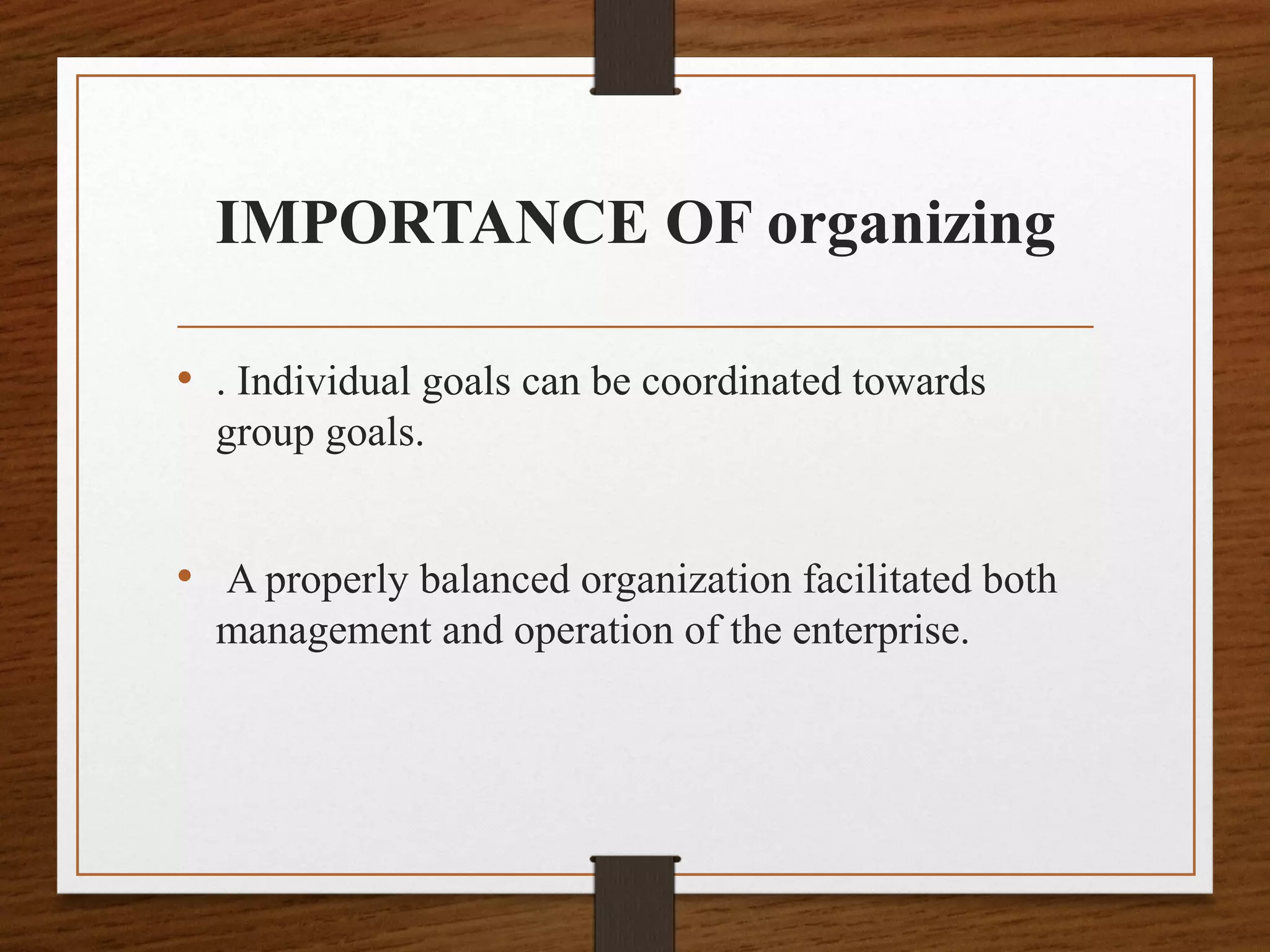 Organizing in management | PPT