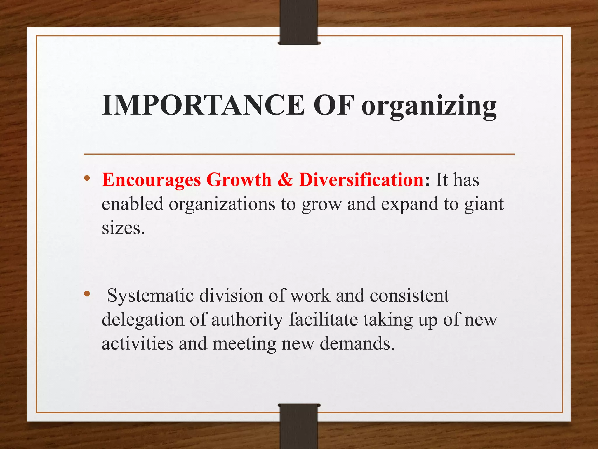 Organizing in management | PPT
