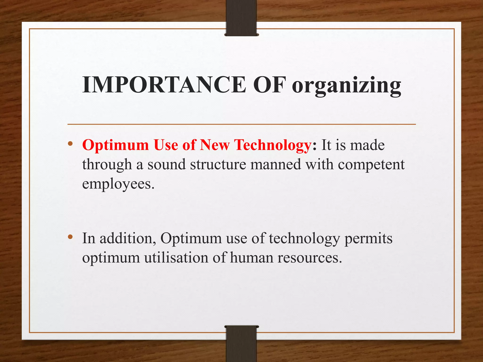 Organizing in management | PPT