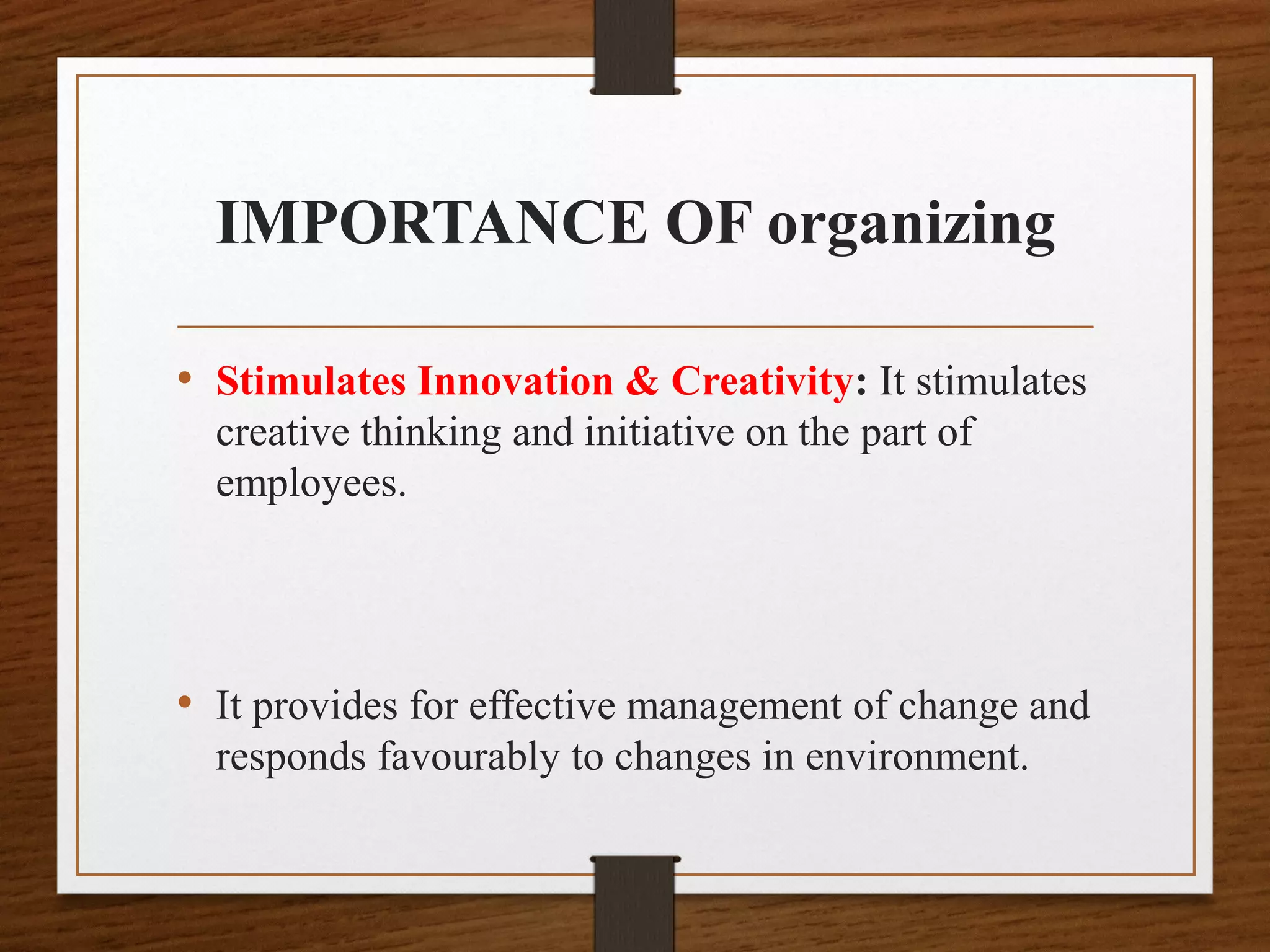 Organizing in management | PPT