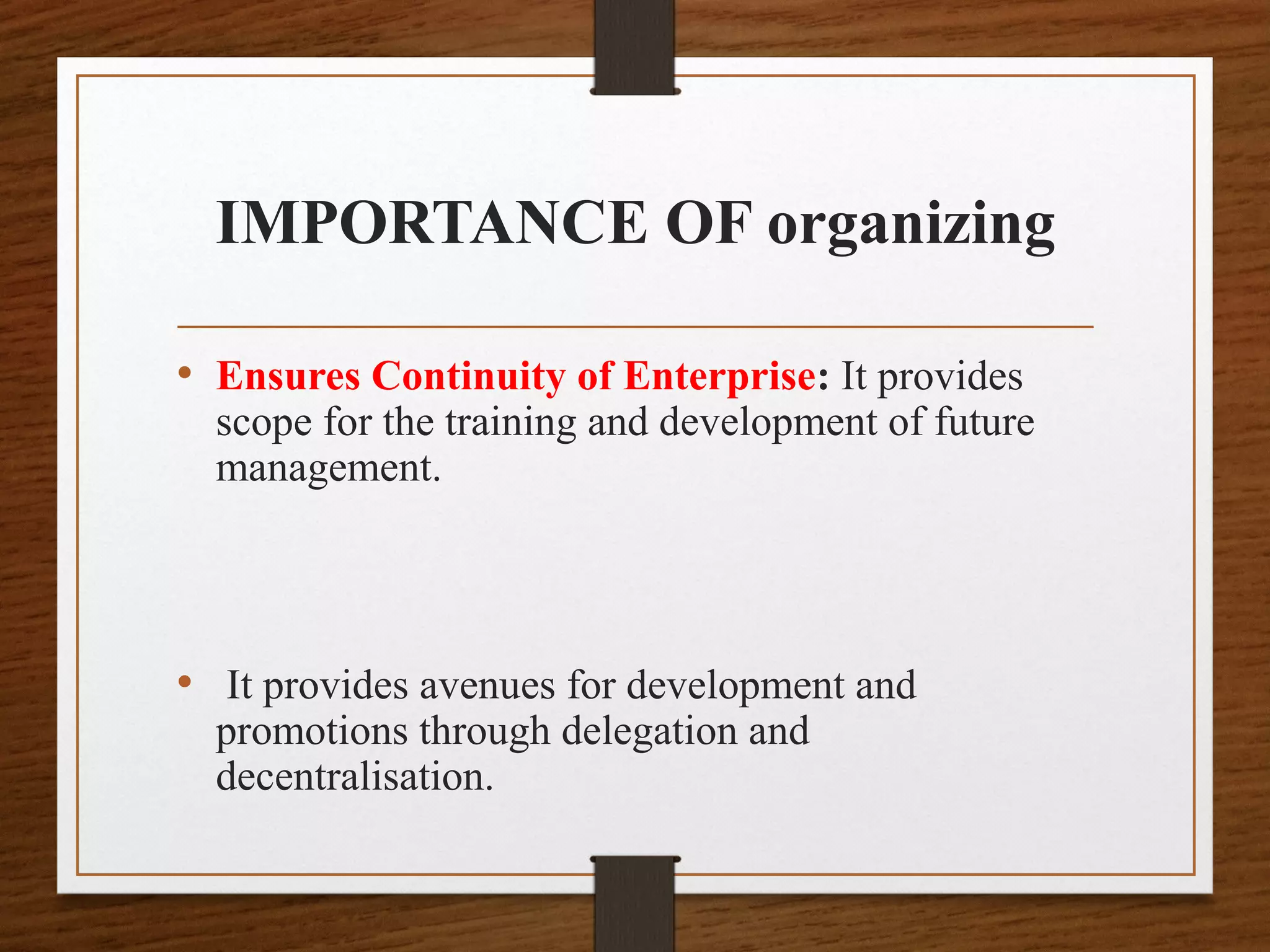 Organizing in management | PPT
