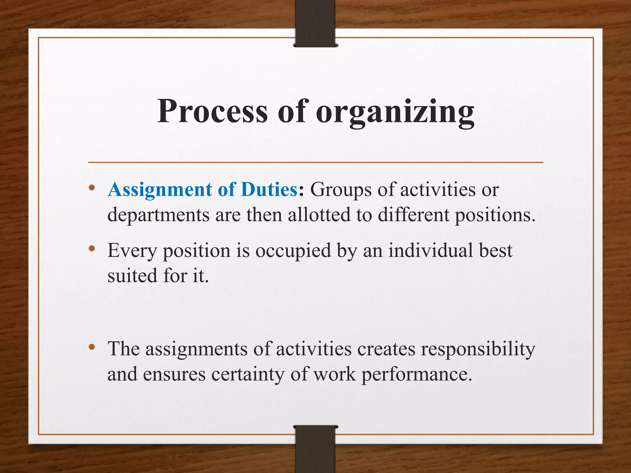 Organizing in management | PPT