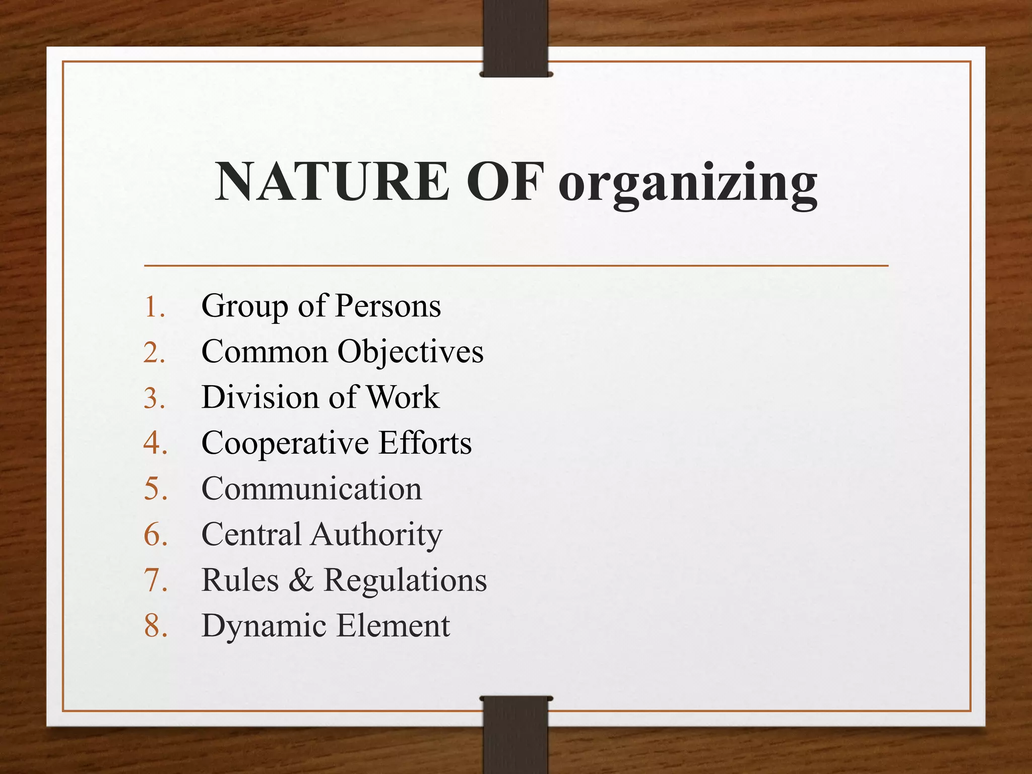 Organizing in management | PPT