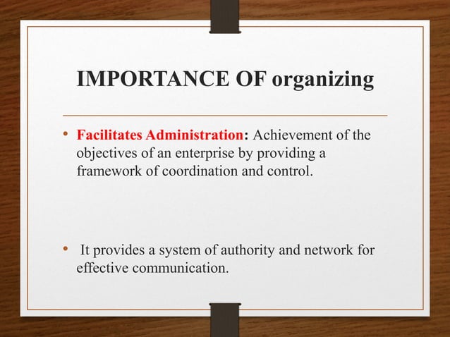 Organizing in management | PPT