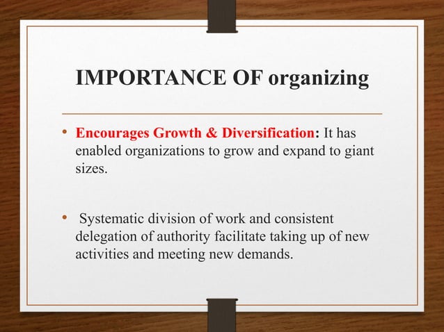 Organizing in management | PPT