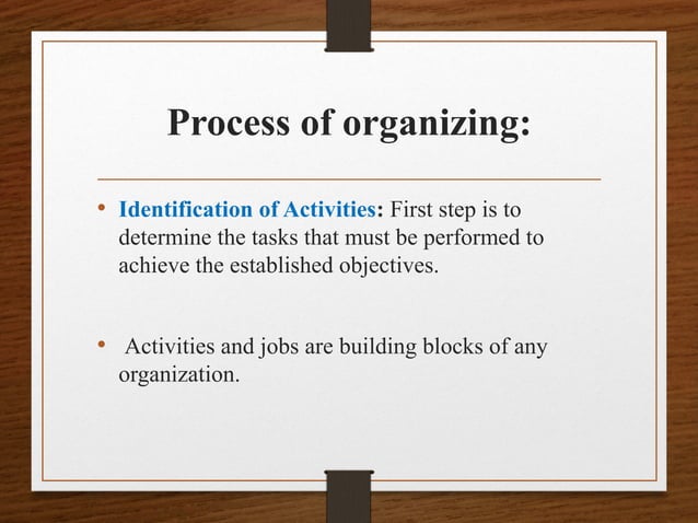 Organizing in management | PPT