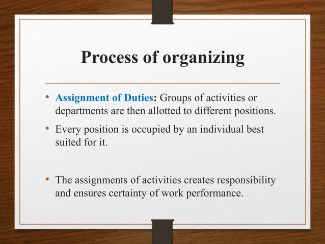Organizing in management | PPT