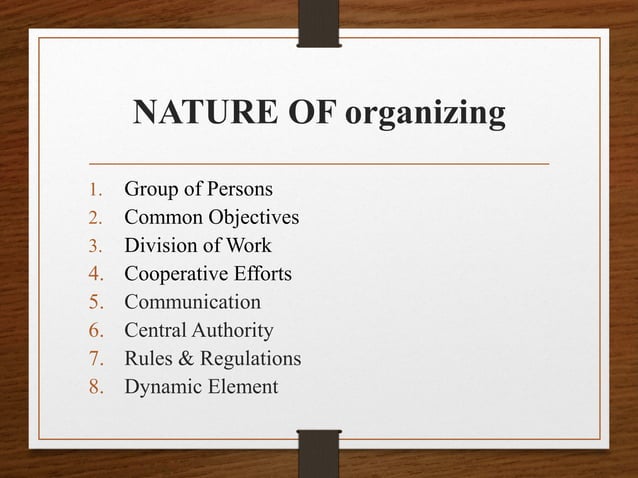 Organizing in management | PPT
