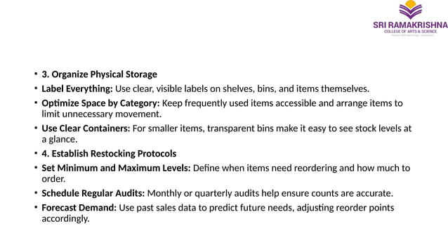 Organizing inventory.pptx - Storage Layout: - Inventory Management ...