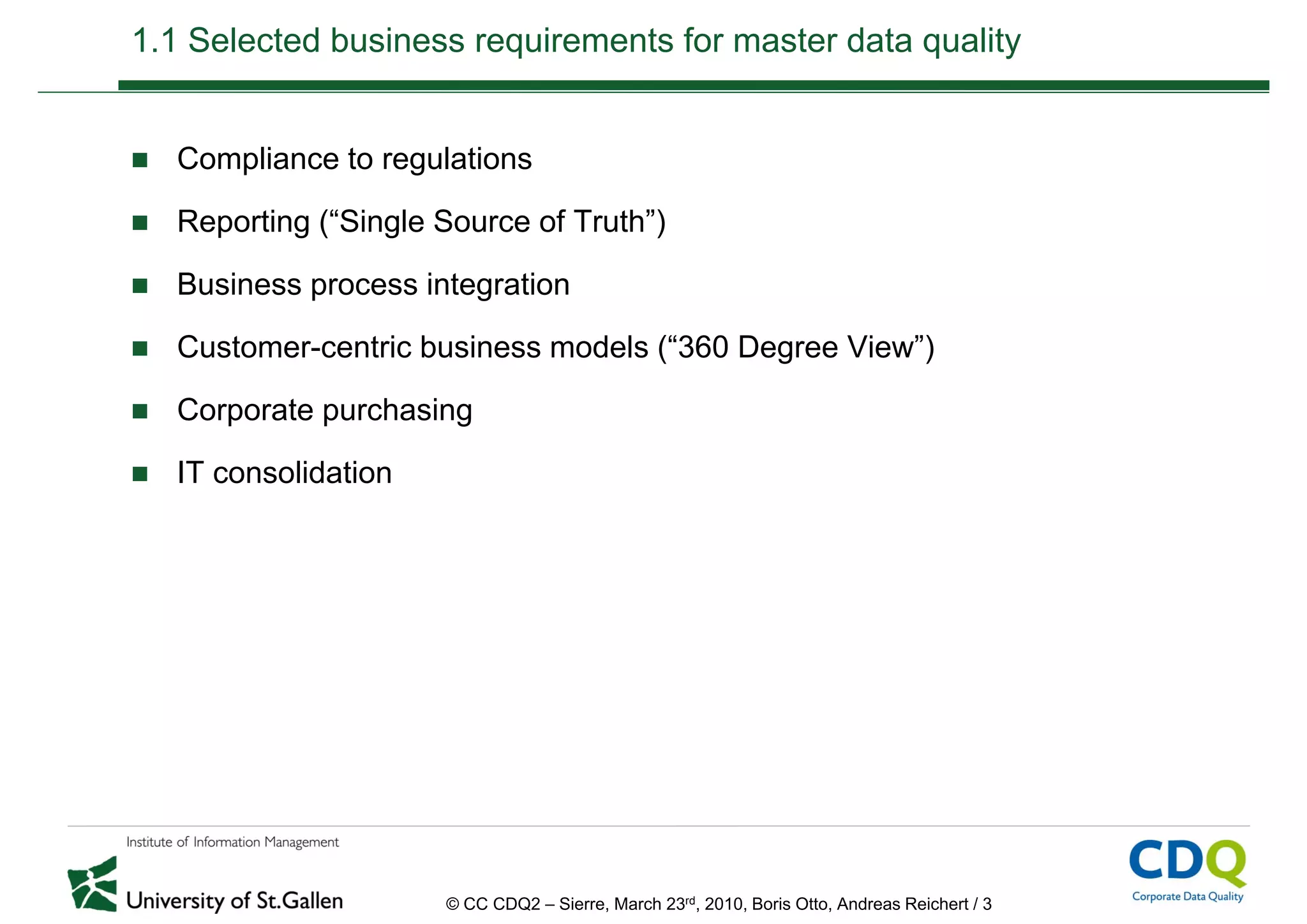 Organizing Master Data Management | PPT