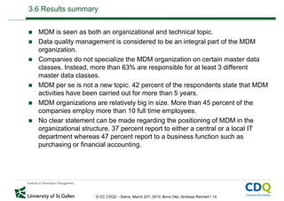 Organizing Master Data Management | PPT