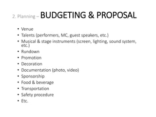 Organizing Music Events - How to Plan & Make Your Plan Works | PPTX