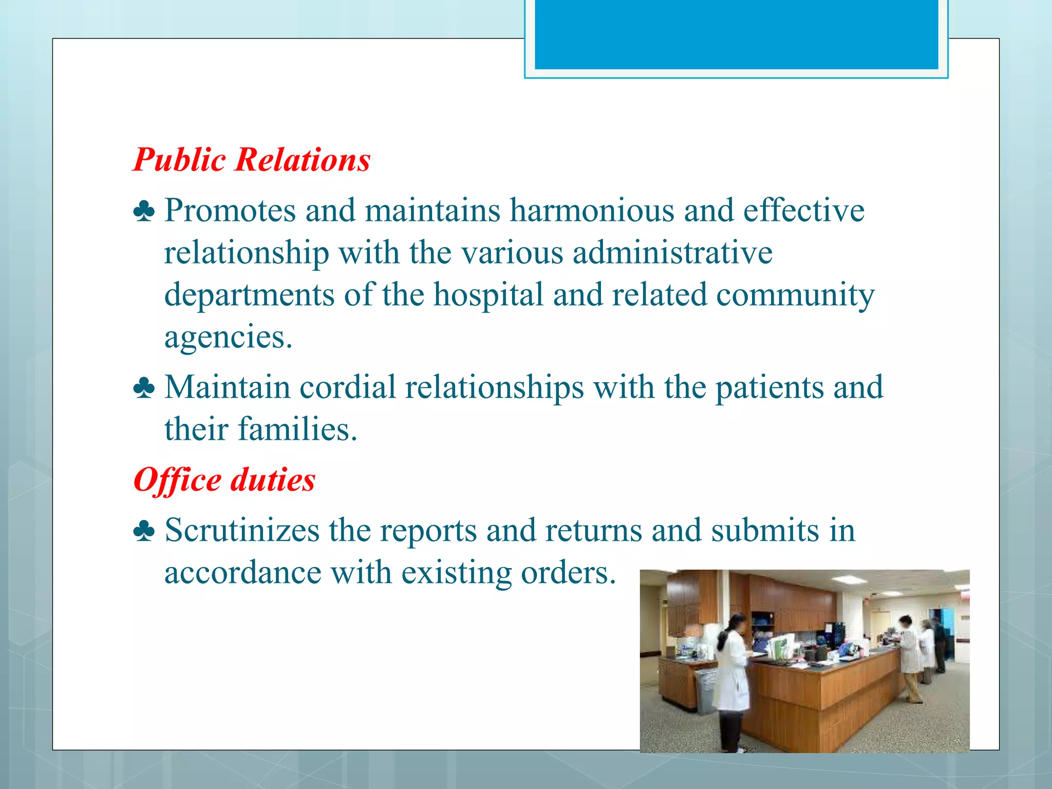 Organizing nursing services | PPTX