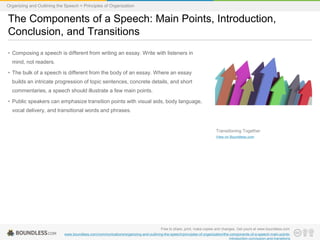 Organizing Outlining Speech | PPTX