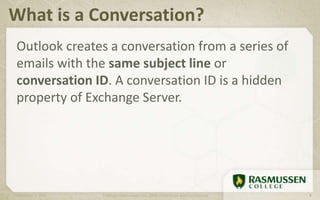 Rasmussen College Lunch and Learn: Organizing Outlook Email | PPTX