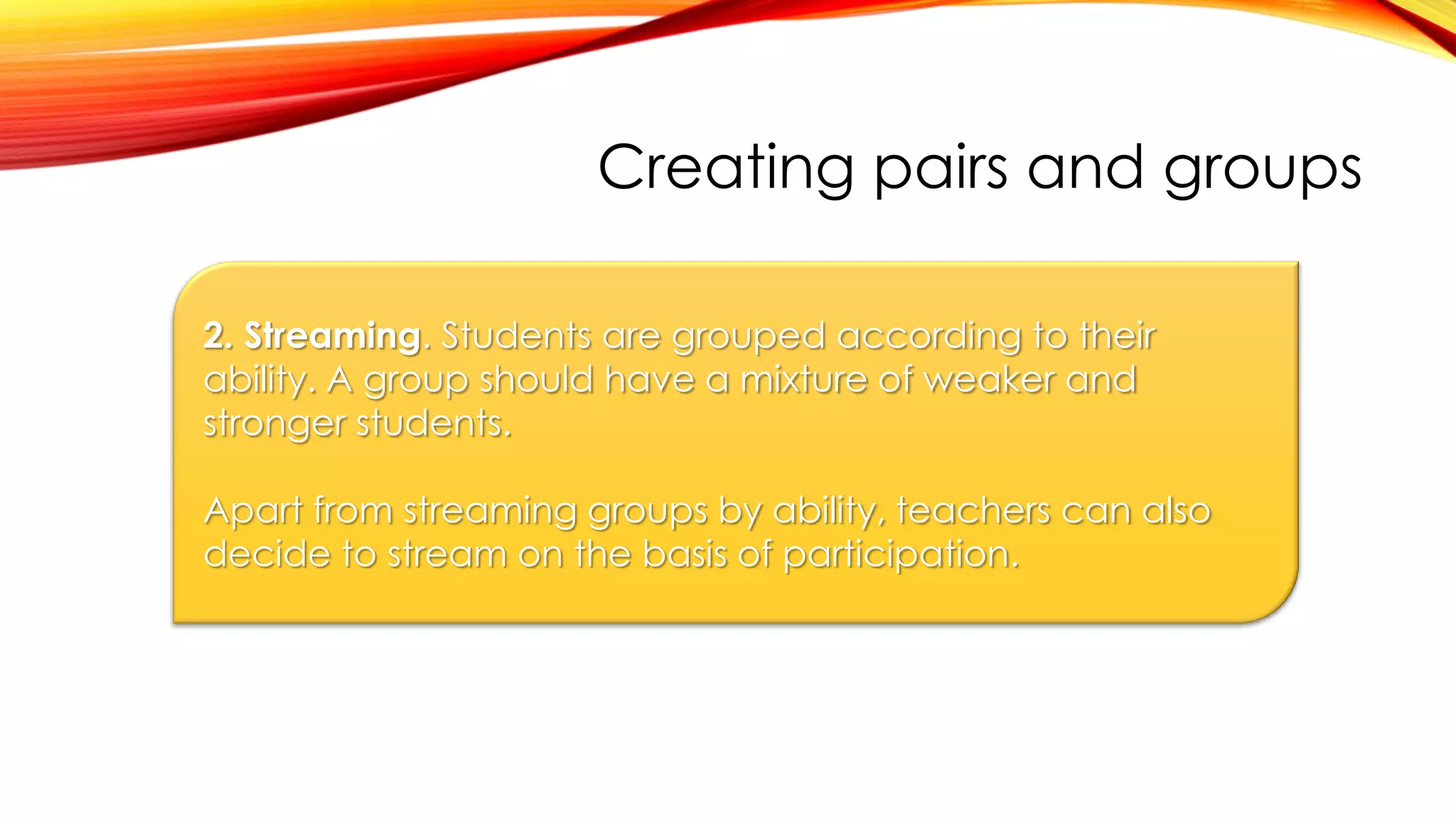 Organizing Pairwork and Groupwork | PPTX