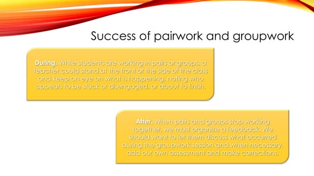 Organizing Pairwork and Groupwork | PPTX | Homework and Study | Education