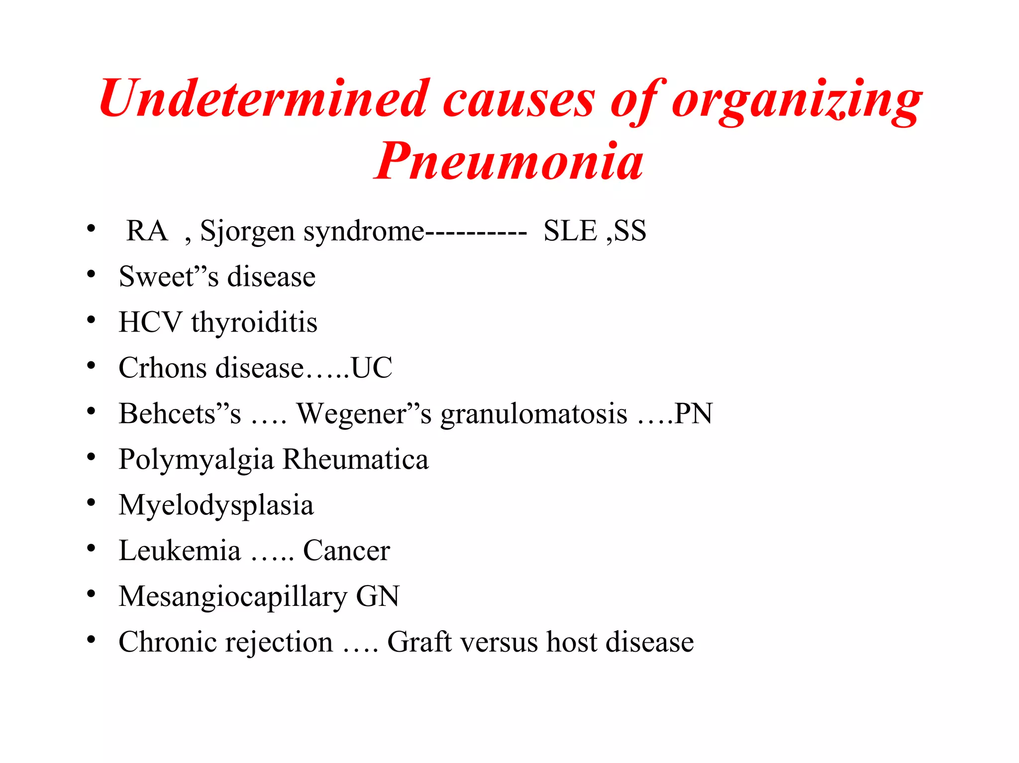 Organizing pneumonia | PPT