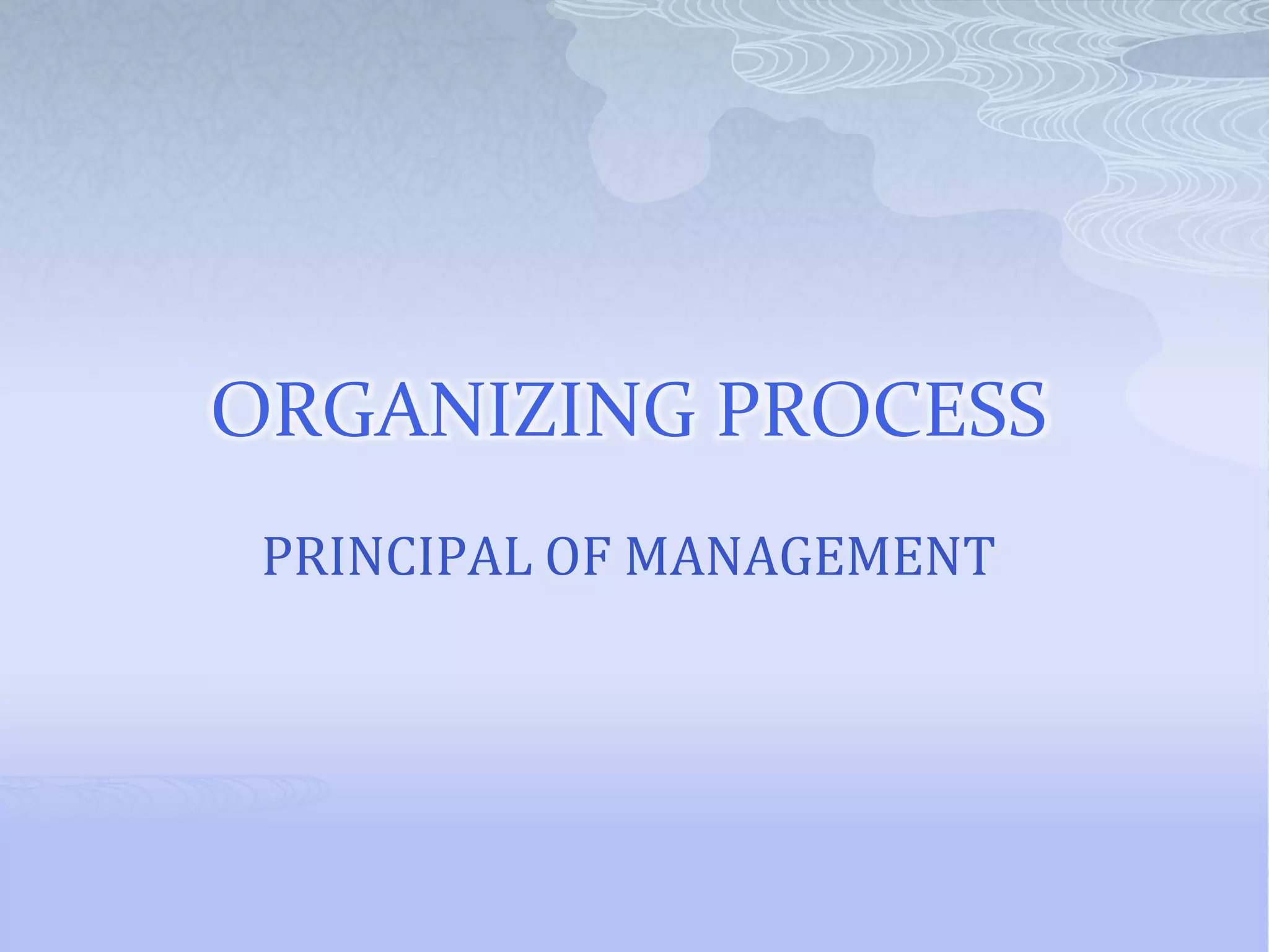 Organizing process | PPTX