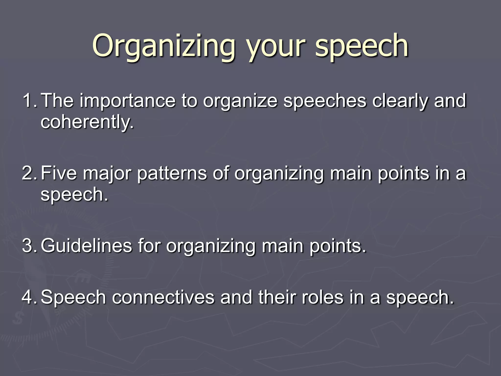 organizing speeches.ppt
