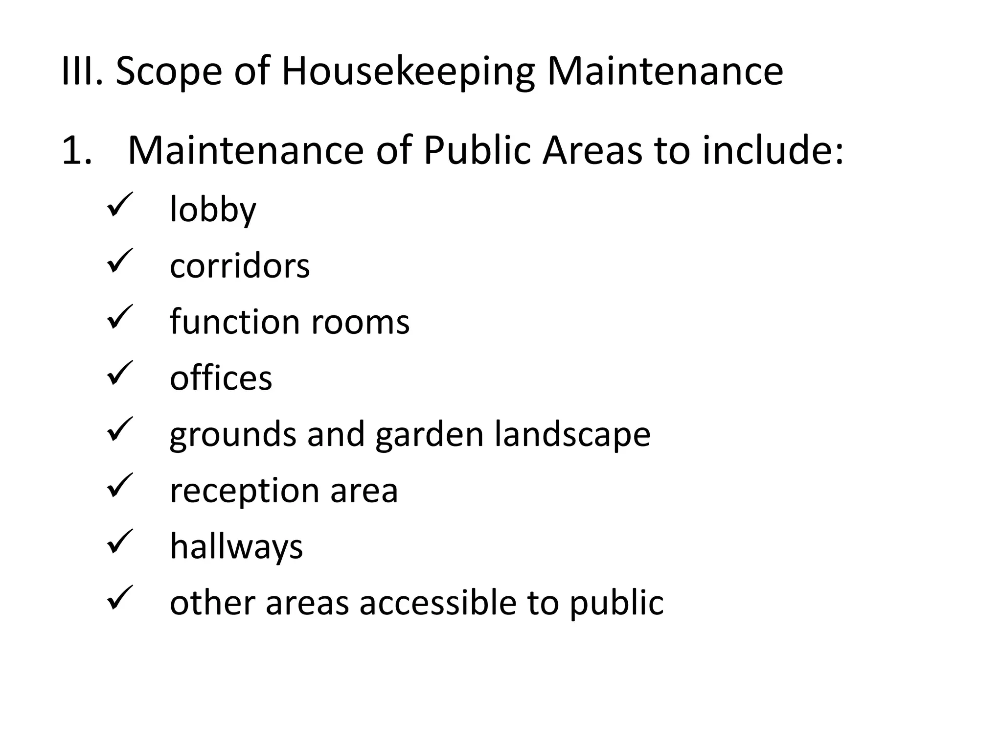 Organizing the housekeeping job | PPTX