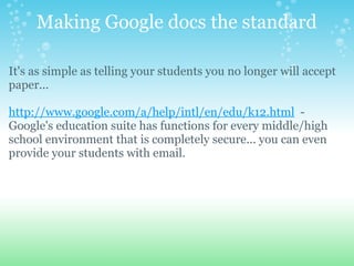 Organizing the Newsroom Using Google Docs | PPT | Desktop Publishing | Computer Software and ...