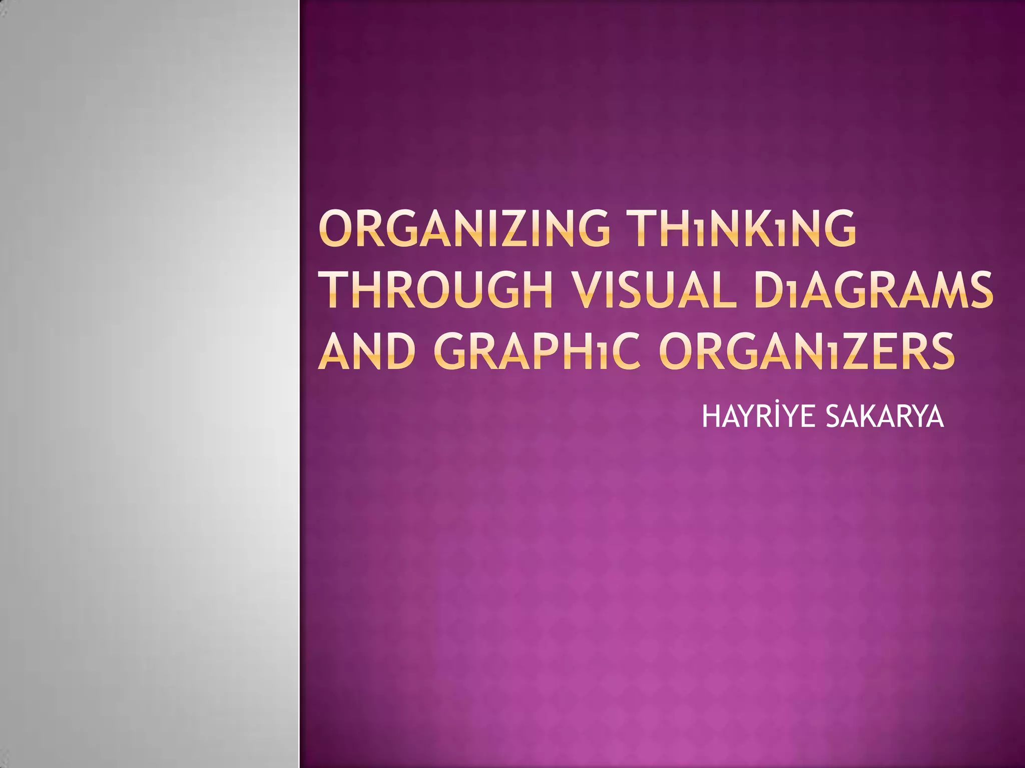 Organizing thinking through visual diagrams | PPTX