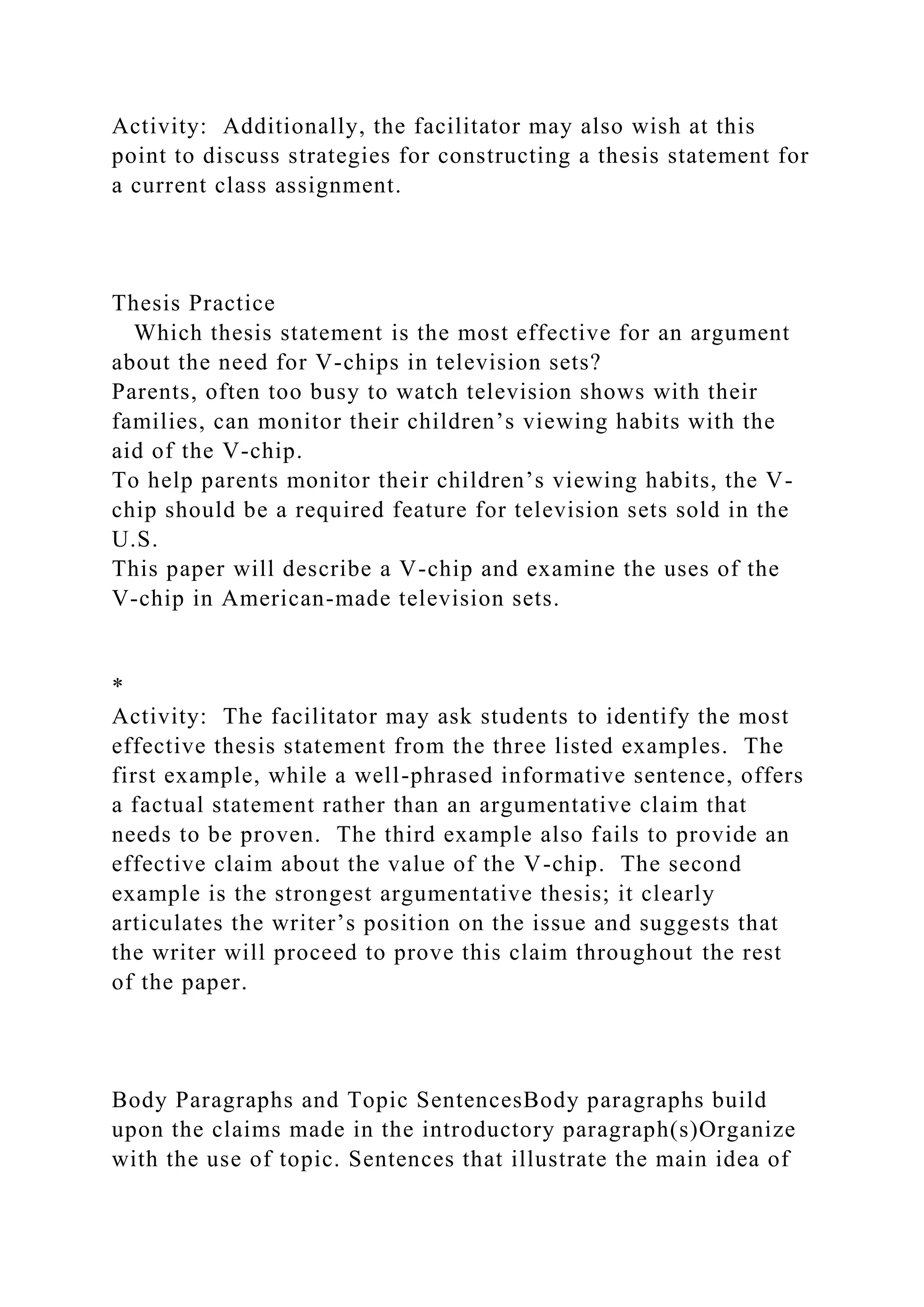 Organizing Your ArgumentRationale Welcome to O.docx