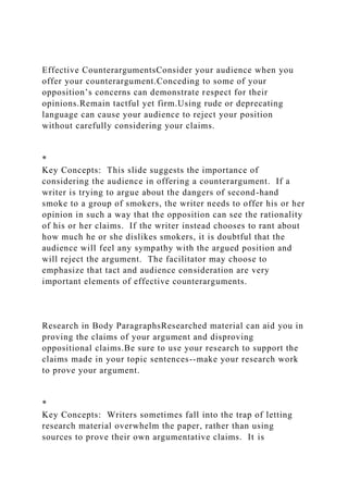 Organizing Your ArgumentRationale Welcome to O.docx