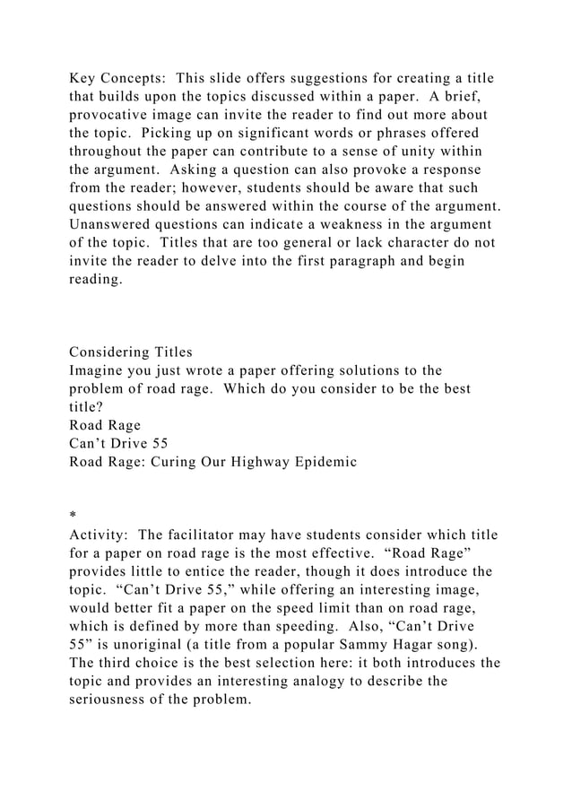 Organizing Your ArgumentRationale Welcome to O.docx