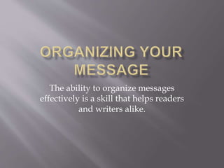 Organizing Your Message.pptx