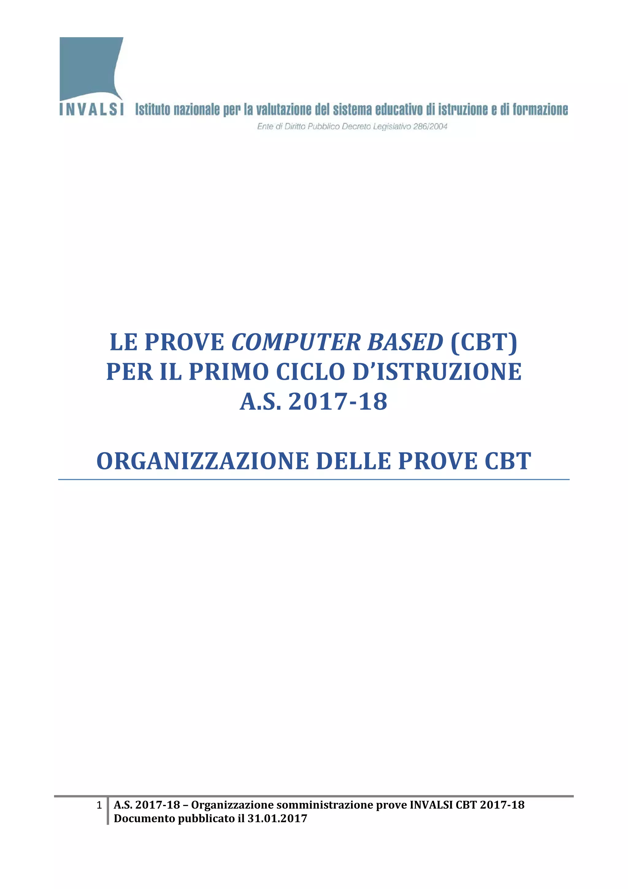 Organizzazione delle prove CBT | PDF