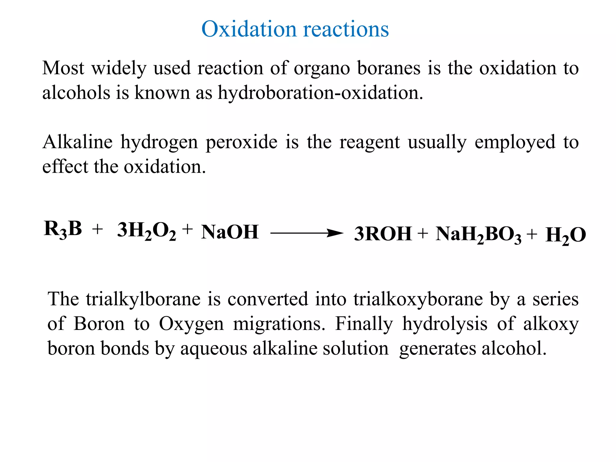 Organoborane or Organoboron compounds | PPTX