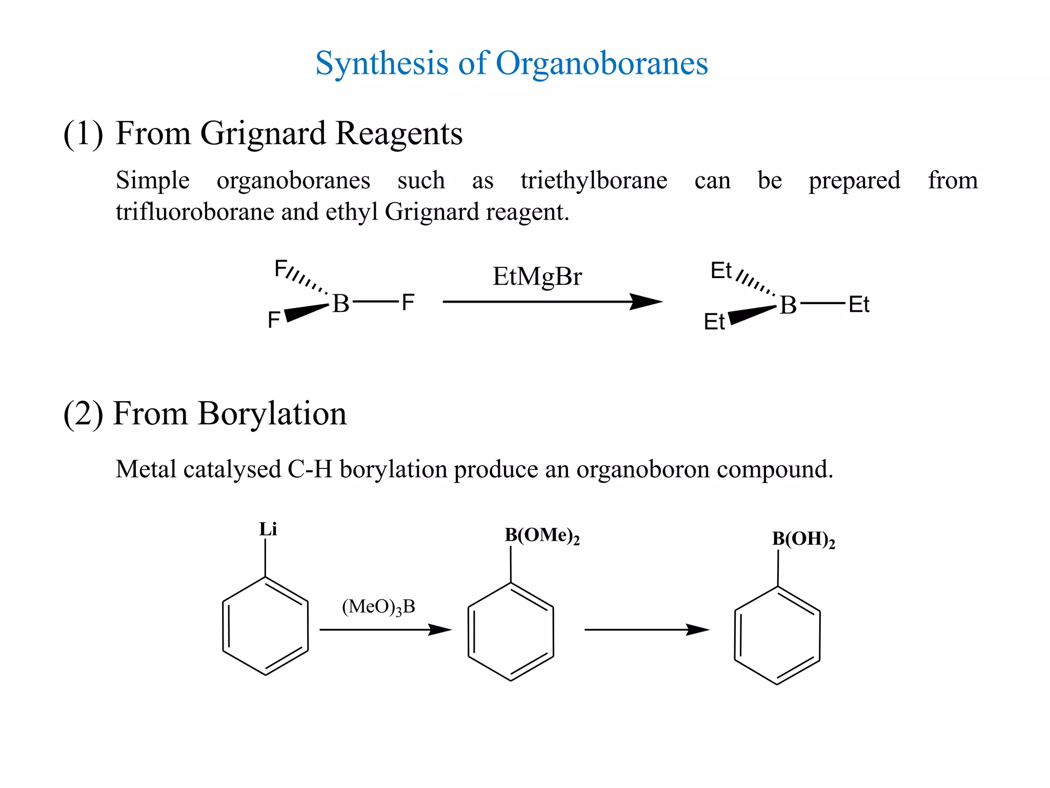 Organoborane or Organoboron compounds | PPTX