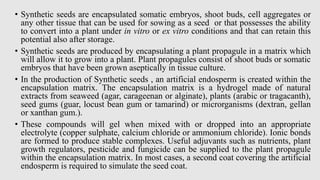 Organo genesis, Embryo genesis, Synthetic seeds | PPTX | Science