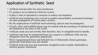 Organo genesis, Embryo genesis, Synthetic seeds | PPTX | Science