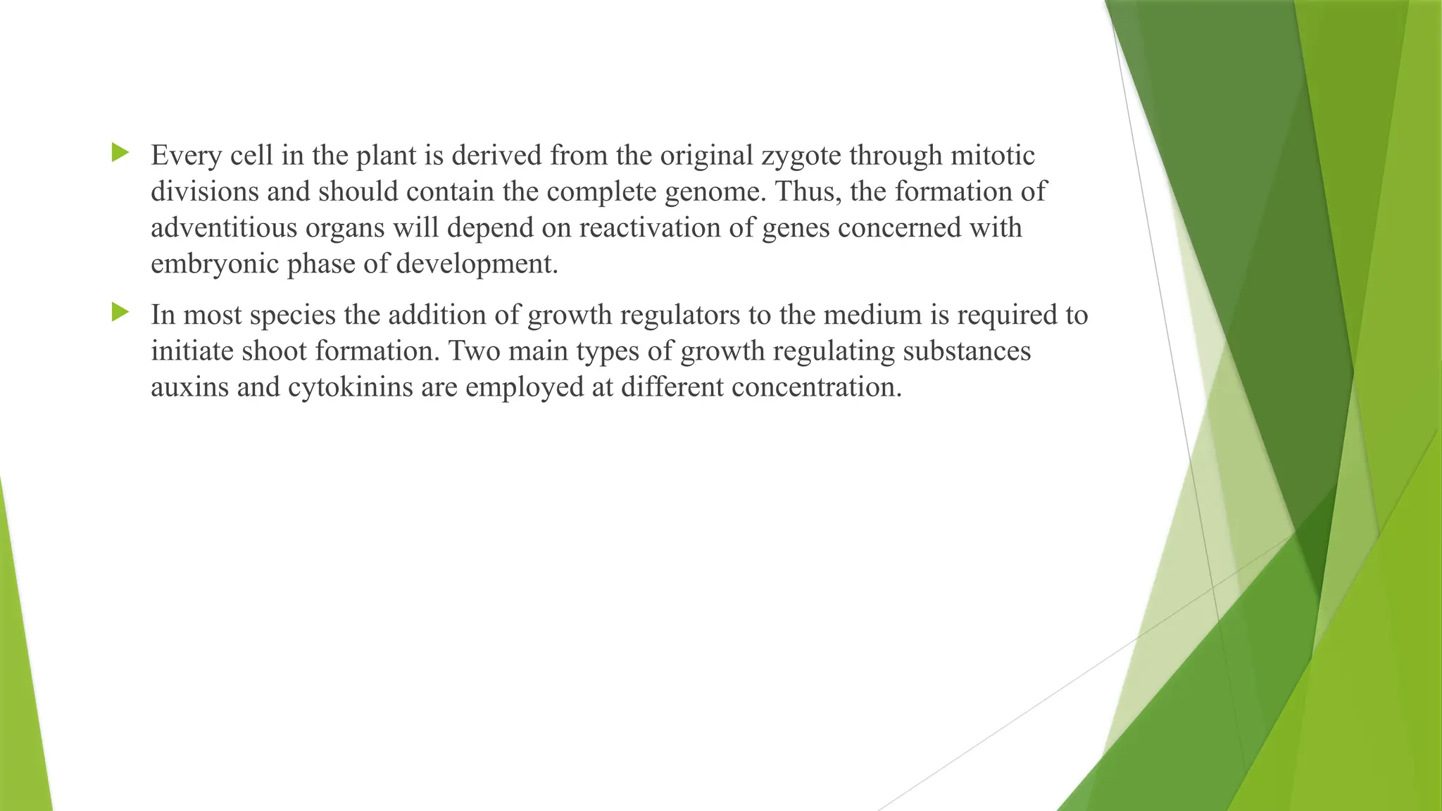 Organogenesis - Callus and direct organ formation | PPTX